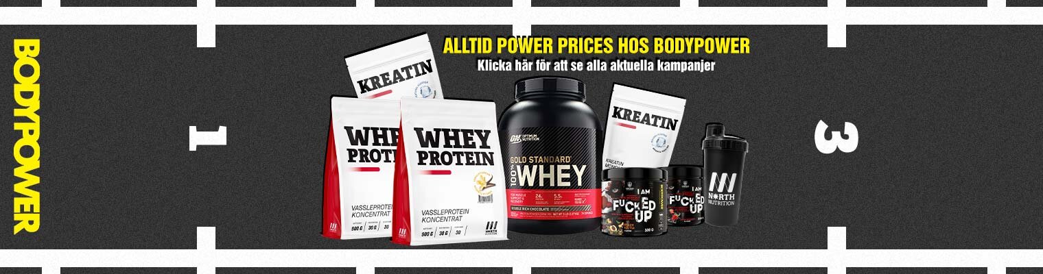 BODYPOWER- Vi erbjuder Kosttillskott, Proteinpulver och Energidryck